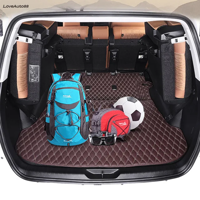 Car Leather Trunk Mat Boot Liner Tray Rear Trunk Cargo Mat Protective ...
