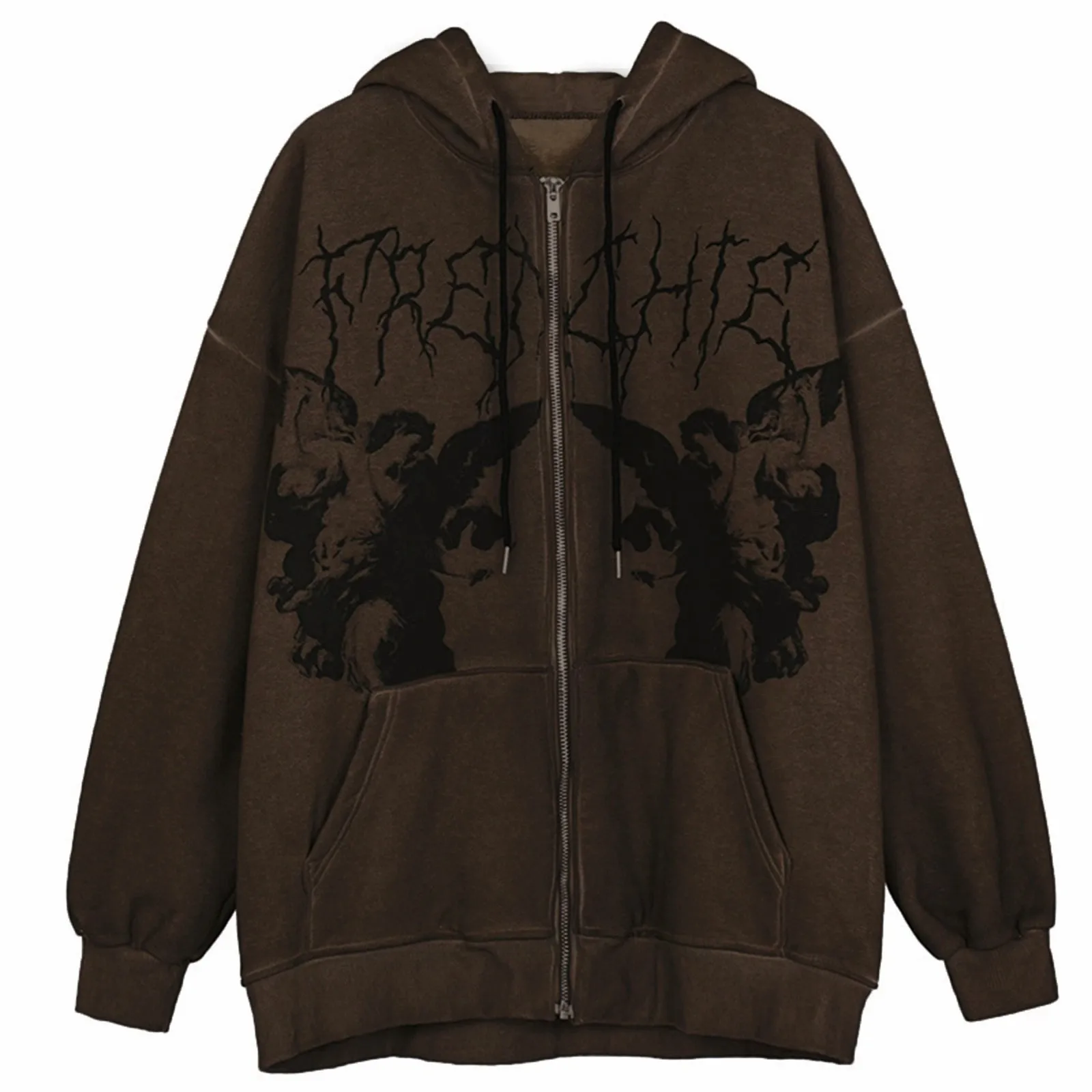 Sudadera-con-capucha-y-cremallera-para-mujer-chaqueta-de-gran-tama-o ...