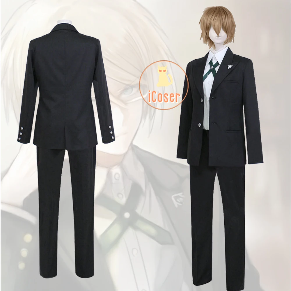 Byakuya Togami Cosplay Kostüm Danganronpa Braun Kurz Perücke Dangan Ronpa Männer Frauen Uniform ...
