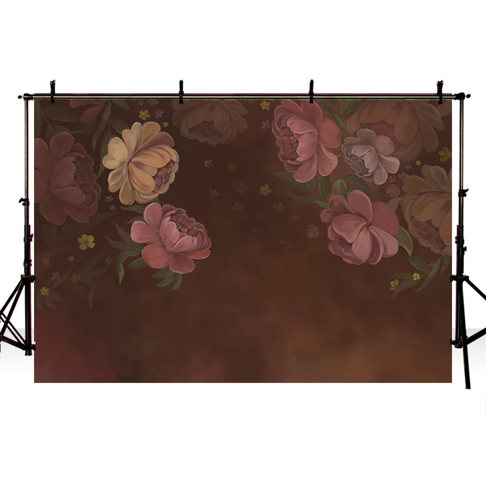 Pink And Brown Floral Background