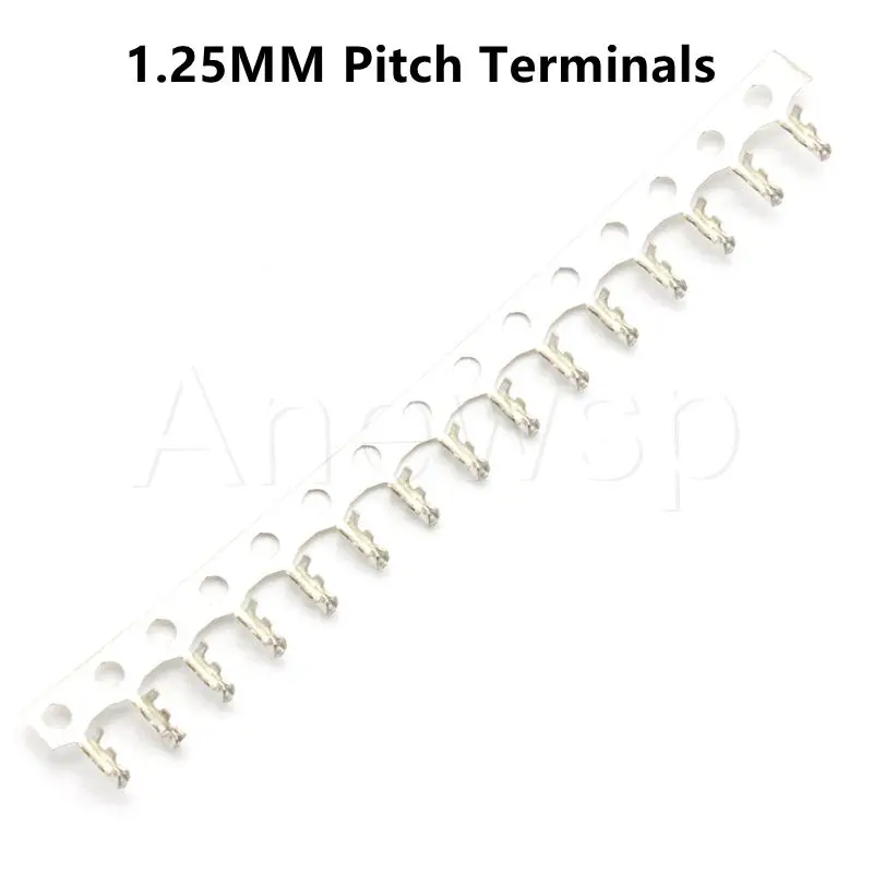 100PCS JST 1.25 terminal Connector 1.25mm Pitch Terminals Metal Pin ...
