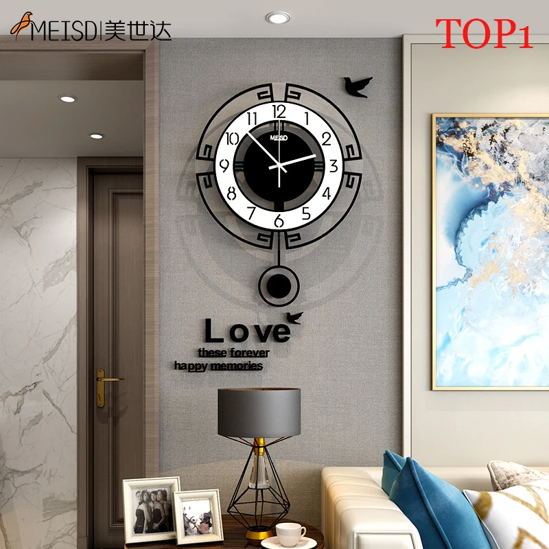Vintage Wall Clock Creative Watch Wall Modern Home Interiors Decoration ...