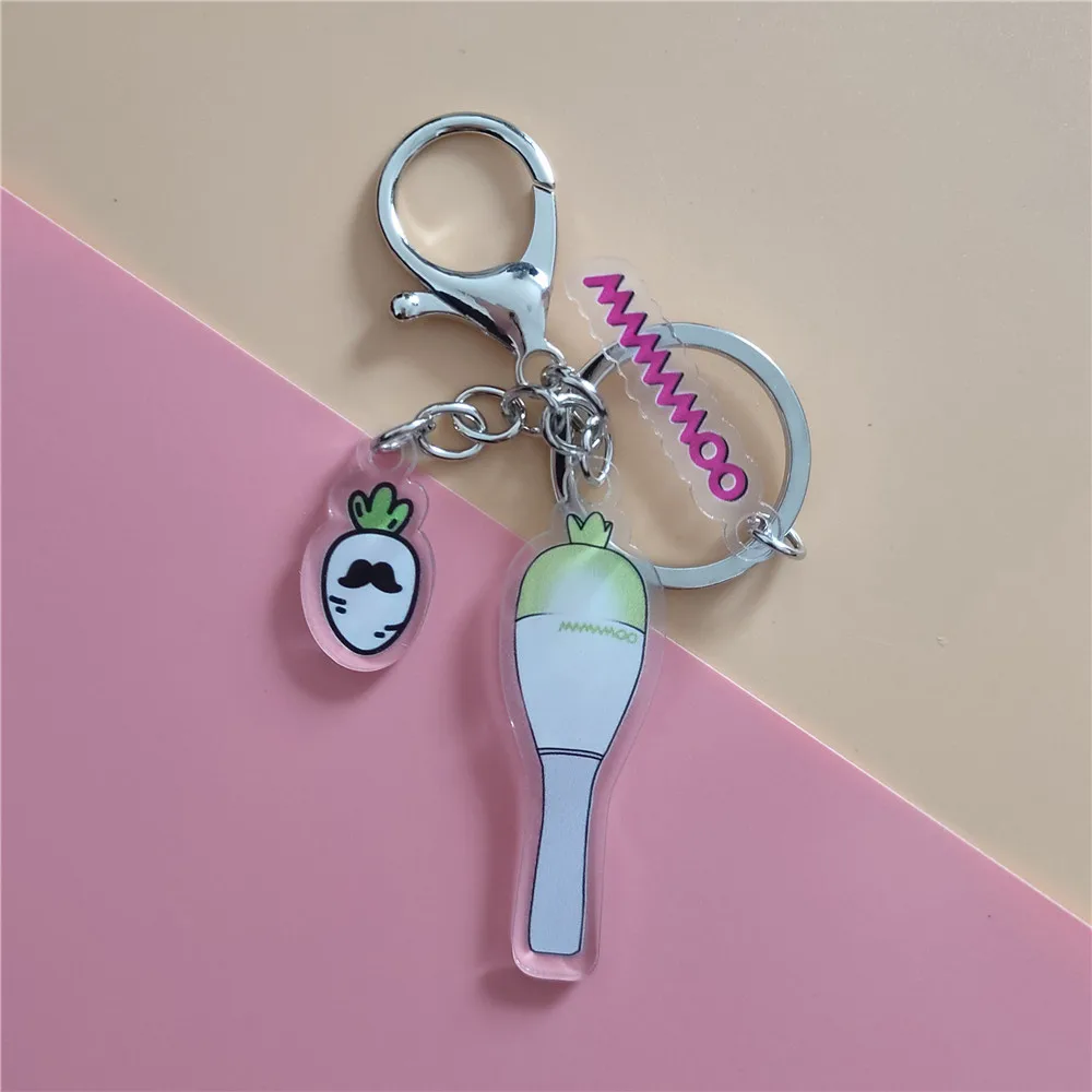 1pcs Kpop Mamamoo Mini Light stick Key Chain Acrylic Key Ring Pendant ...