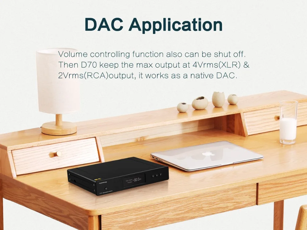 Топпинг D70 2* AK4497 ЦАП DSD512 32 бит/768 кГц USB ЦАП XMOS Настольный ...