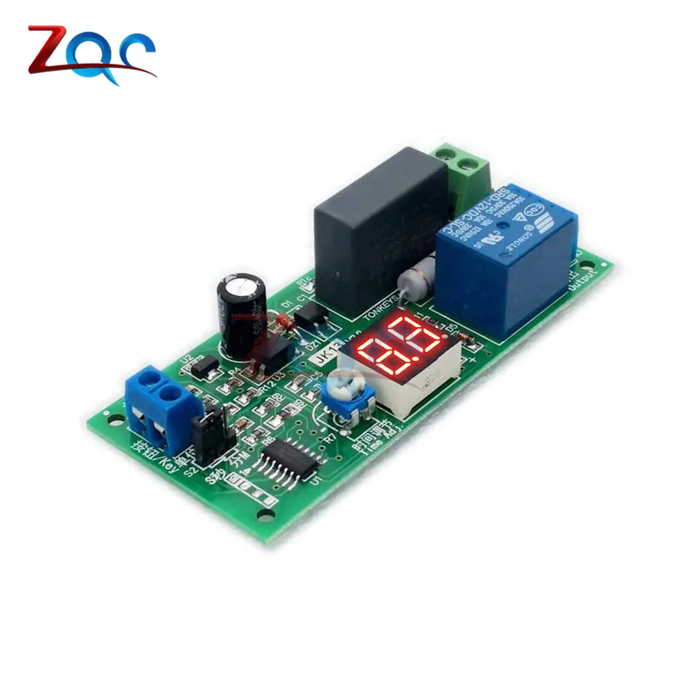 JK13 AC 220V 10A Timer Delay Switch Relay Module Adjustable 1 -99 ...