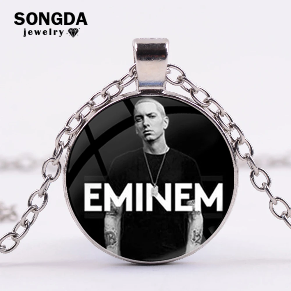 SONGDA Celebrity Eminem Pendant Necklace Hip Hop Music Jewelry Fans ...