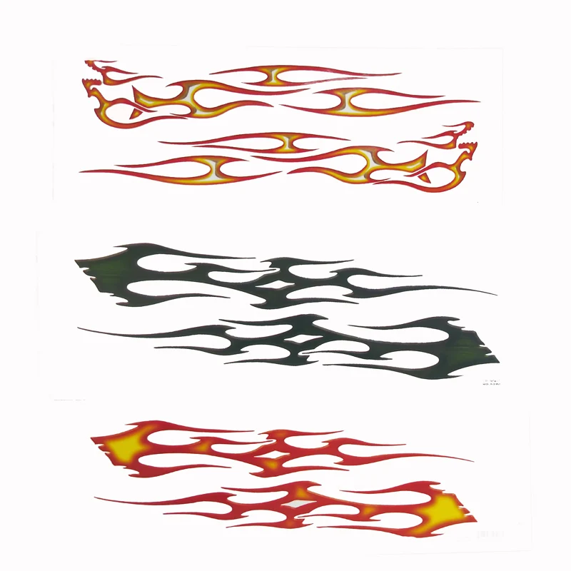 2-sheet-25CM-Flame-Fire-Sticker-For-Car-Motorcycle-Helmet-Sticker ...