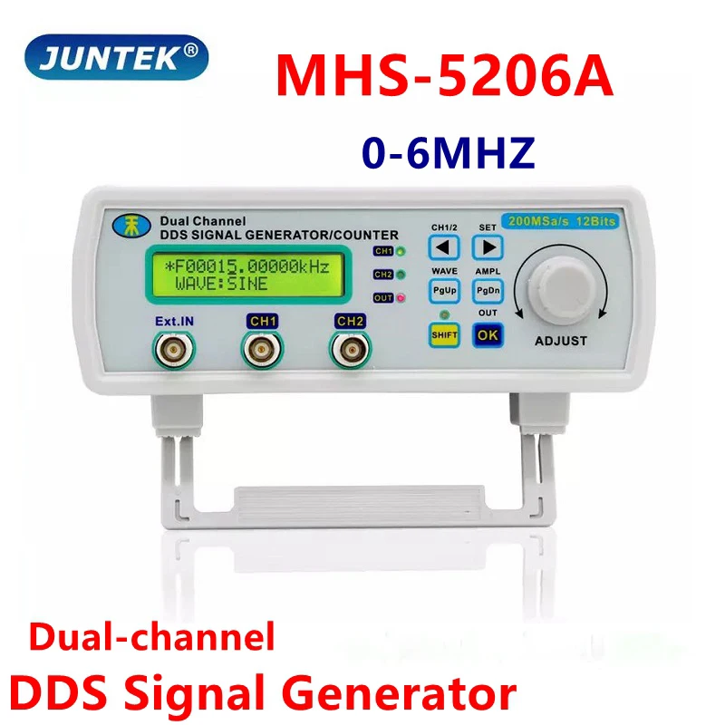 JUNTEK-MHS5206A-6MHZ-Digital-Dual-Channel-Signal-Generator-DDS-Function ...