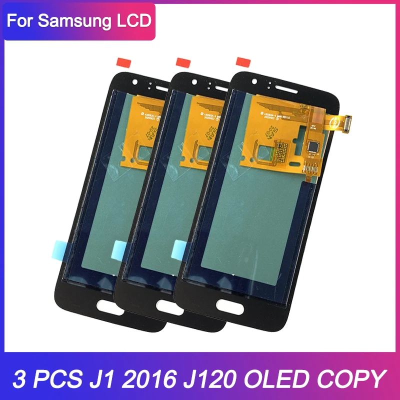 3 unid/lote LCD para Samsung Galaxy J1 2016 J120 J120F J120M J120G ...