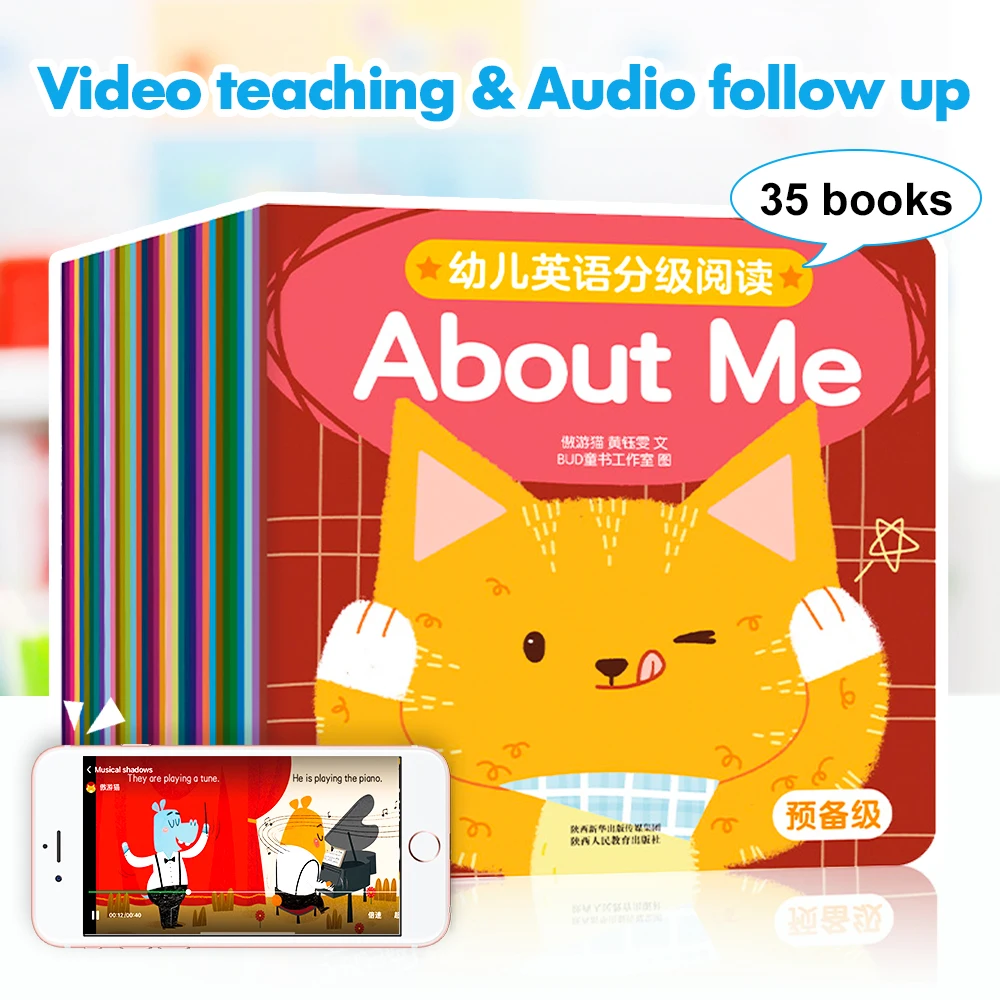 35 Books set Baby Learning English Story Picture Reading Books For Kids 