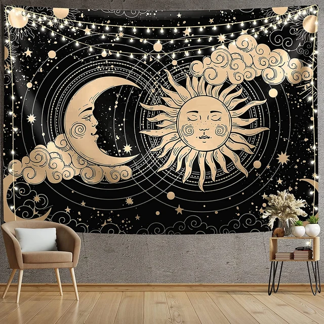 Psychedelic Moon And Sun