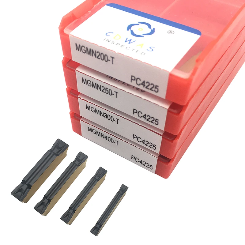 10PCS-MGMN200-MGMN250-MGMN300-T-PC4225-MGMN400-Bicolor-Carbide-Inserts ...