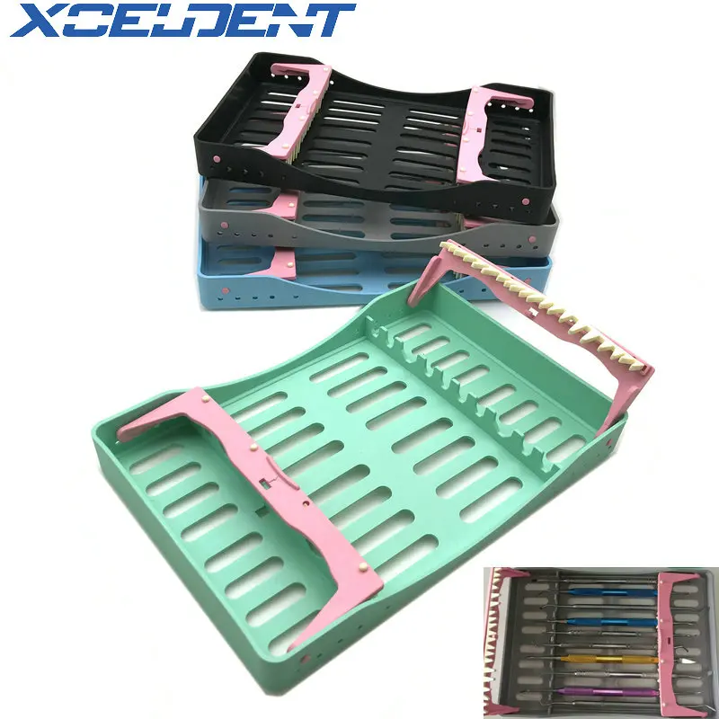 1pcs Dental Sterilization Box With 10 Holders Tips Handles Instrument ...