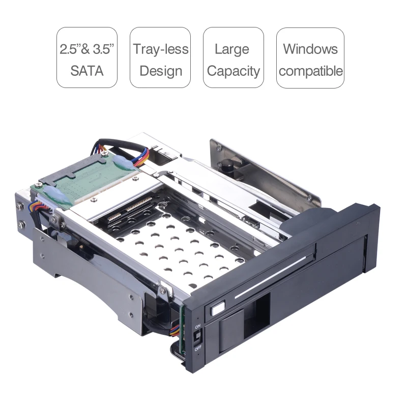 Uneatop Multi-function 2.5+3.5in Sata Tray-less 5.25in Optical Bay Ssd ...