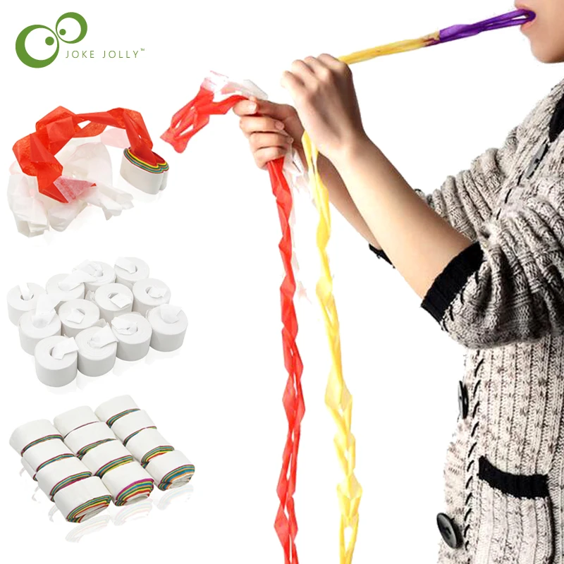 12pcs-set-Magic-Tricks-Multi-color-White-Mouth-Coils-Paper-Streamers ...