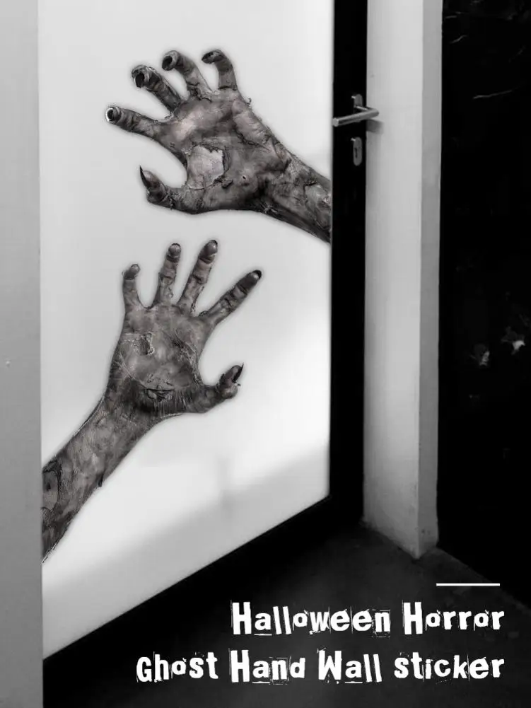 Ghost Hand Halloween Wall Sticker Horror Glass Window Living Room ...