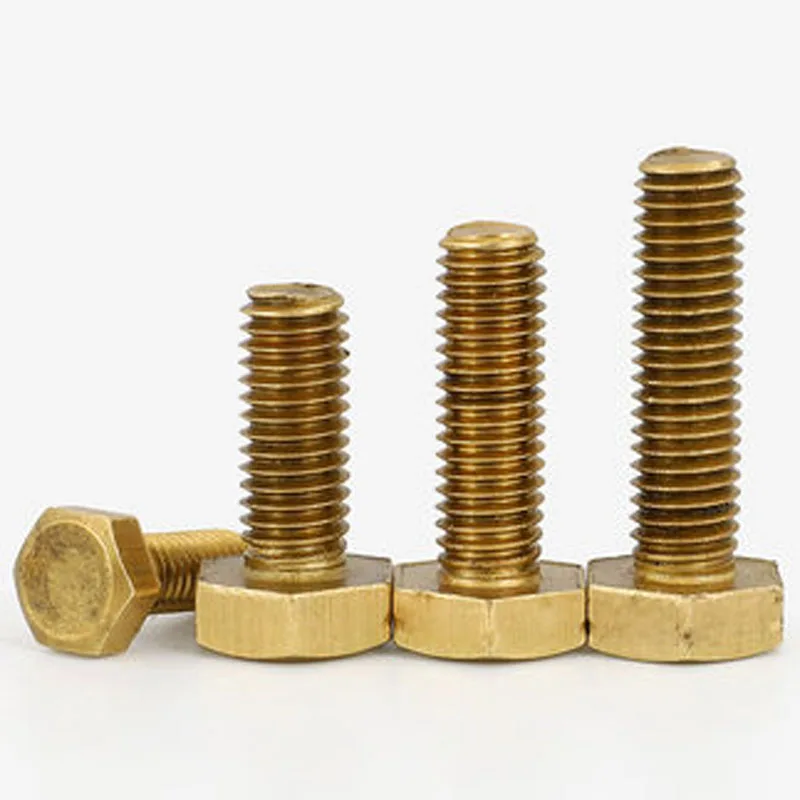 10pcs-M6-Brass-External-hexagon-screw-hex-head-screws-Outer-Hexagonal ...