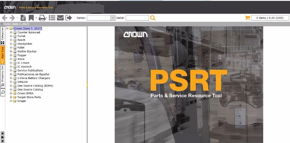 Crown Parts & Service PSRT Resource Tool V12.2020 R518 EU-US-EMEA Never ...