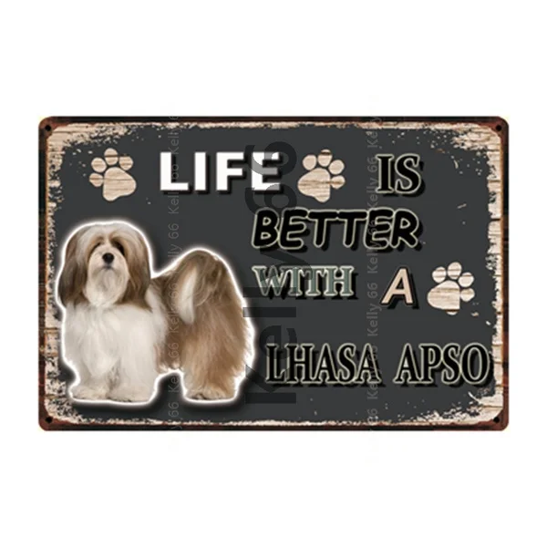 Wall Hangings Lhasa Apso Memorial Outdoor Garden Plaque Home & Living ...