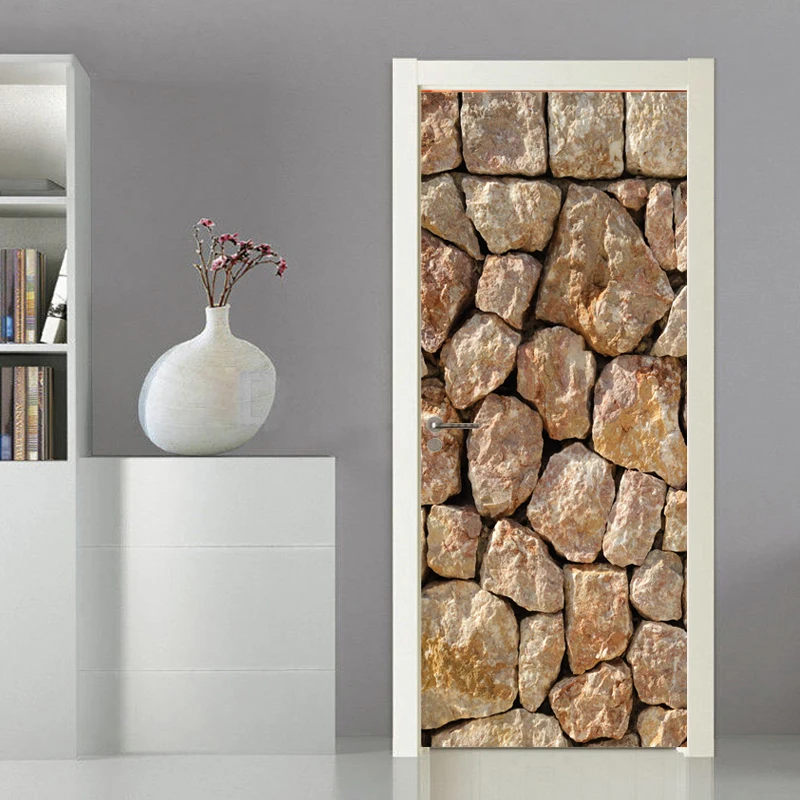 Creative DIY Poster Door Decoration 3D Stereoscopic Rock Stone Sticker ...