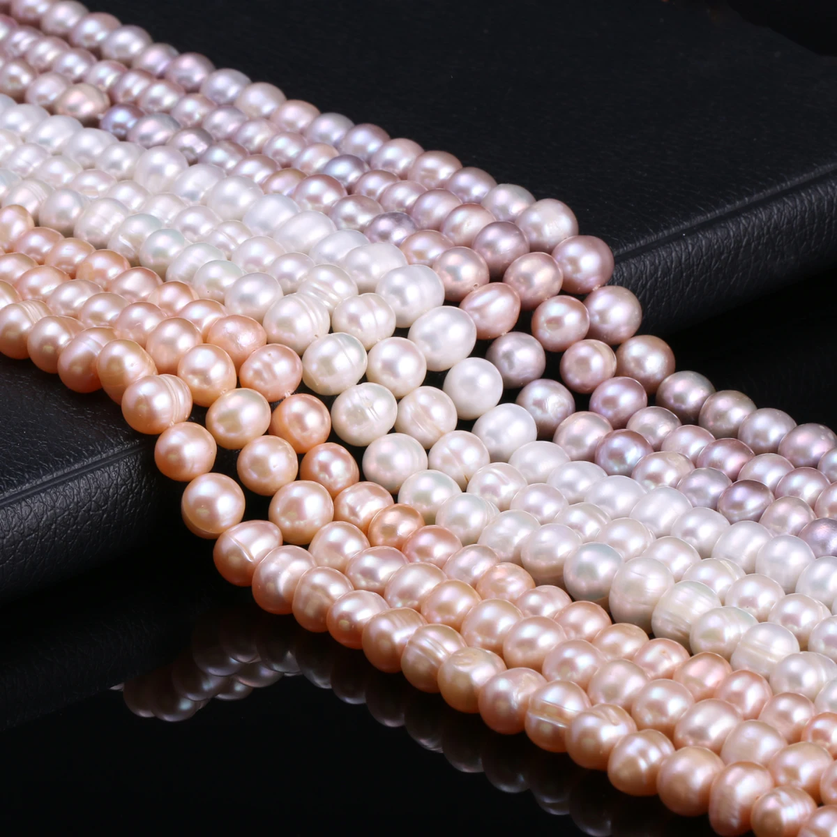 Perlas naturales cultivadas de agua dulce 100% anillo perla Natural ...