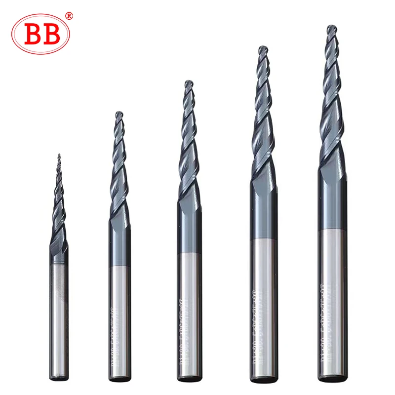 Bb Ball Nose Tapered End Mills Solid Carbide Engraving Router Bit ...