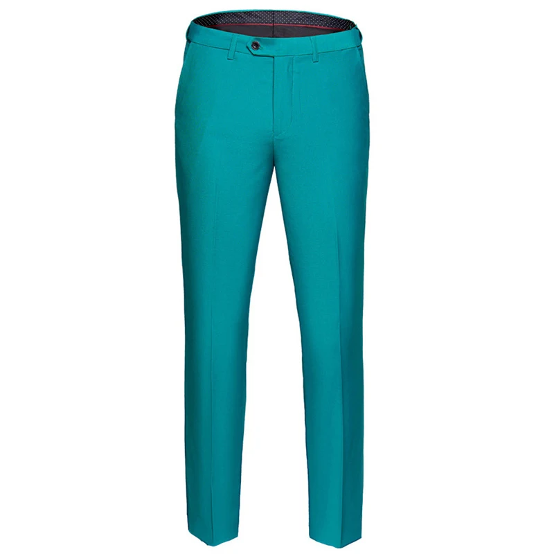 High-Quality-Suit-Pants-Mens-Fashion-Pure-Color-Business-Slim-Fit-Dress ...