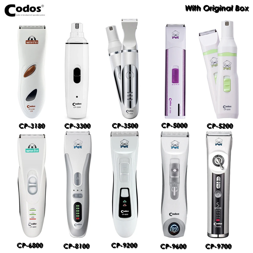 Codos CP6800 9600 Professional Pet Clipper Dog Hair Trimmer Grooming Animals Rechargeable Cat ...