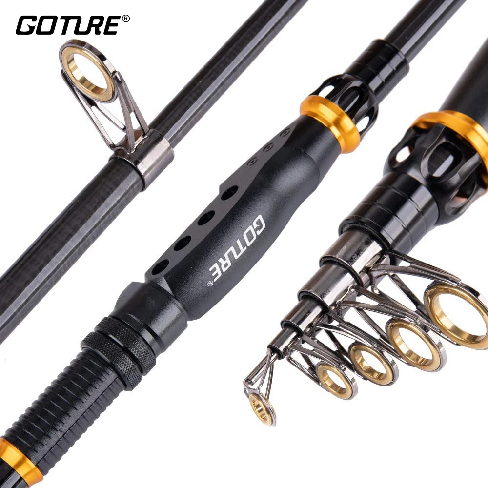 Goture Sword Telescopic Fishing Rod Carbon 2.1m-3.6m Sea Boat Jigging ...