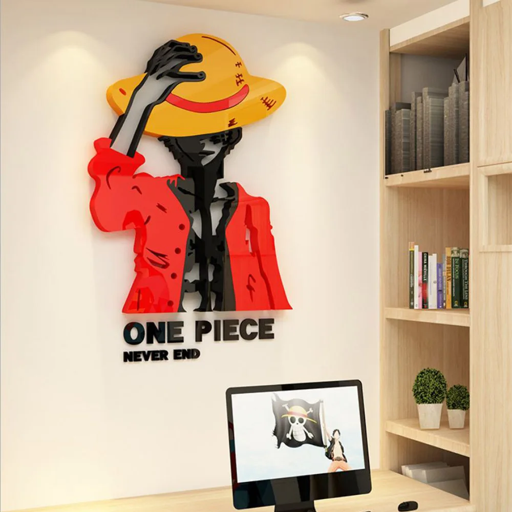 3D Acrylic One Piece Monkey D Luffy Wall Sticker | One piece ...