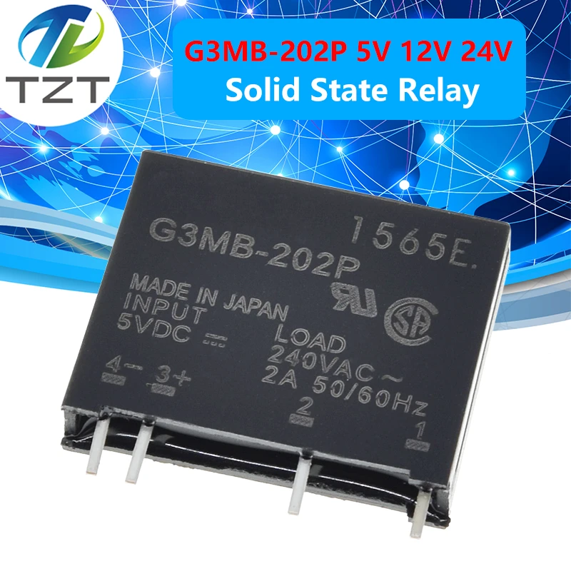 TZT Smart Electronics relé de estado sólido Original, G3MB 202P PCB SSR en 5V, 12V, 24V, salida ...