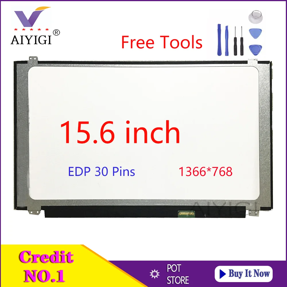 15.6 Inch Laptop LED LCD Screen B156XTN07.1 Matrix Display Matte EDP ...