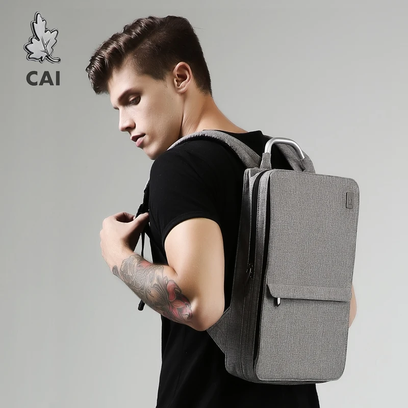 CAI Backpack 2019 Autumn Slim Bag Minimalism Laptop School Office Men ...