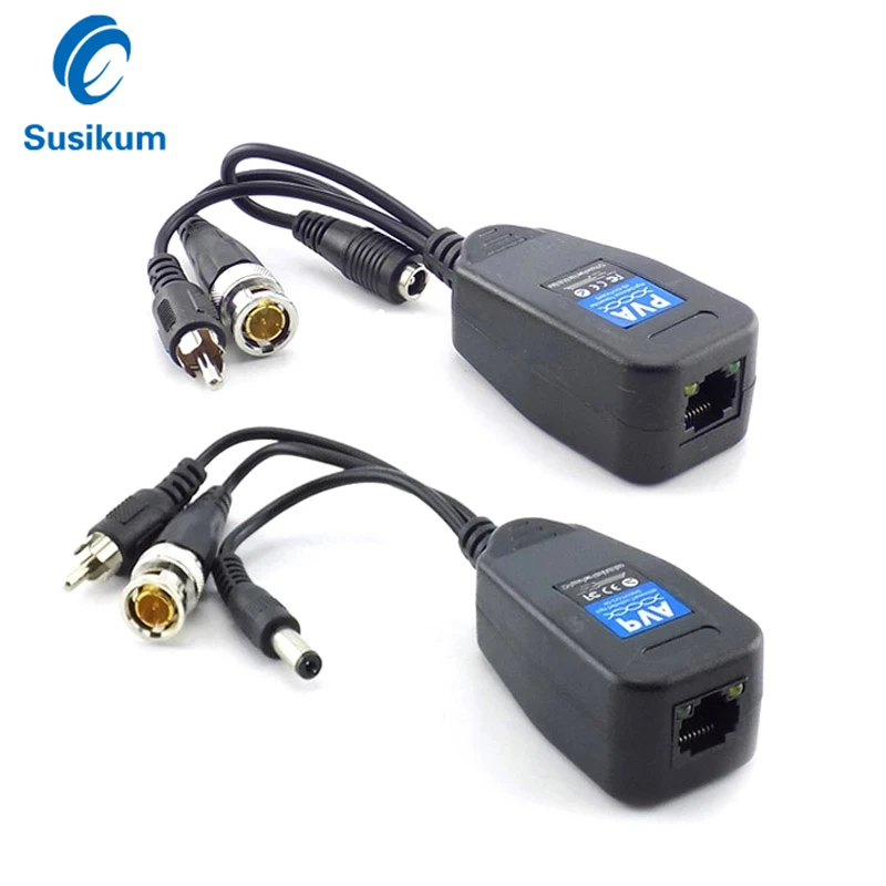 4K-CCTV-Passive-Audio-Video-Balun-8MP-Power-Twisted-Pair-BNC-To-RJ45 ...