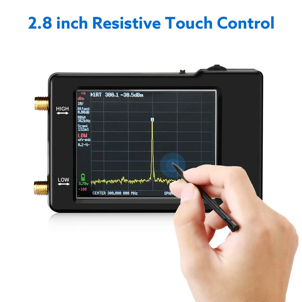 Handheld Tiny Spectrum Analyzer 2.8inch Touch Screen Portable Frequency ...