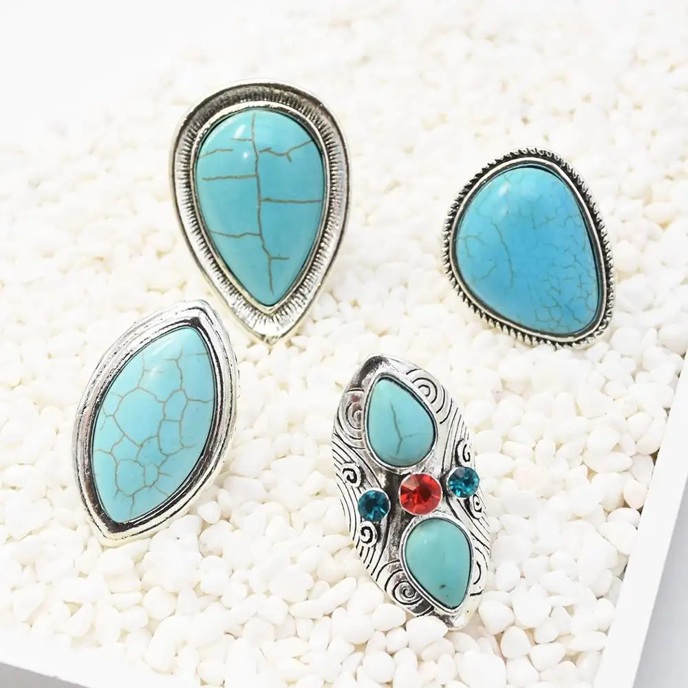 Punk-Style-Big-Blue-Stone-Finger-Rings-for-Women-Boho-Wedding-Party ...
