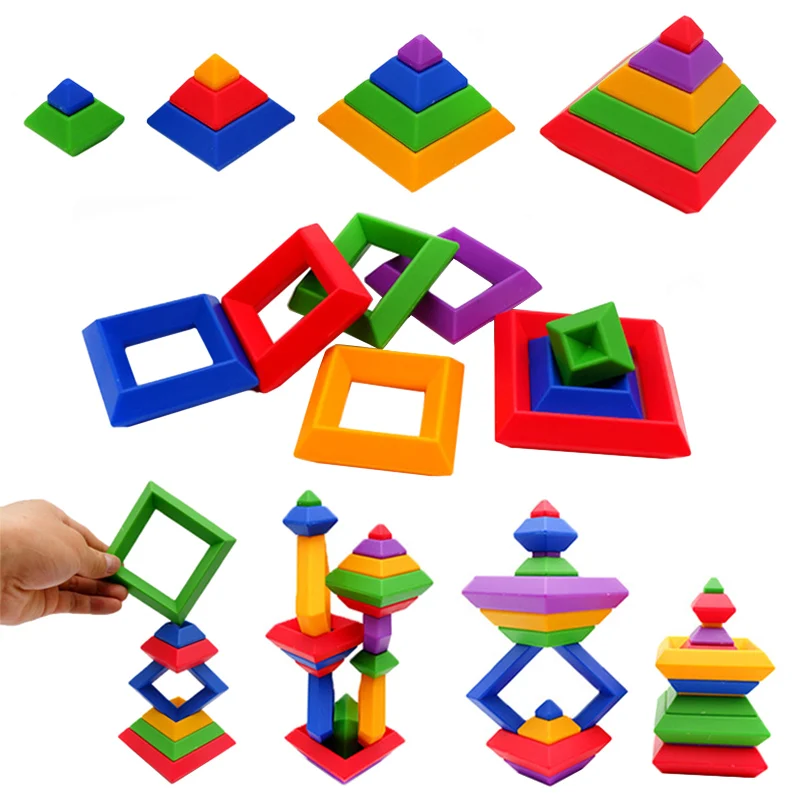Pyramid-Diamond-Blocks-Kids-Toys-Rhombus-Building-Blocks-Set-3D-Space ...
