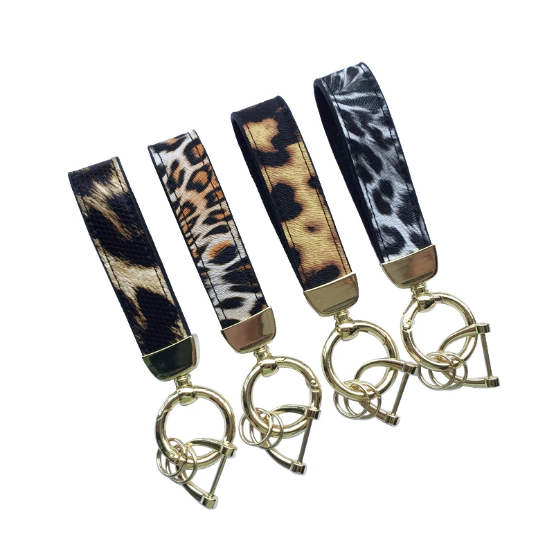 Leopard-Print-PU-Leather-O-Rings-Car-Key-Keychain-for-Women-2021-New ...