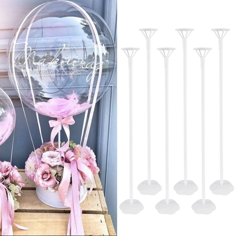 6pcs Balloon Stand Base Balloon Holder Column Support for Adult Kids ...