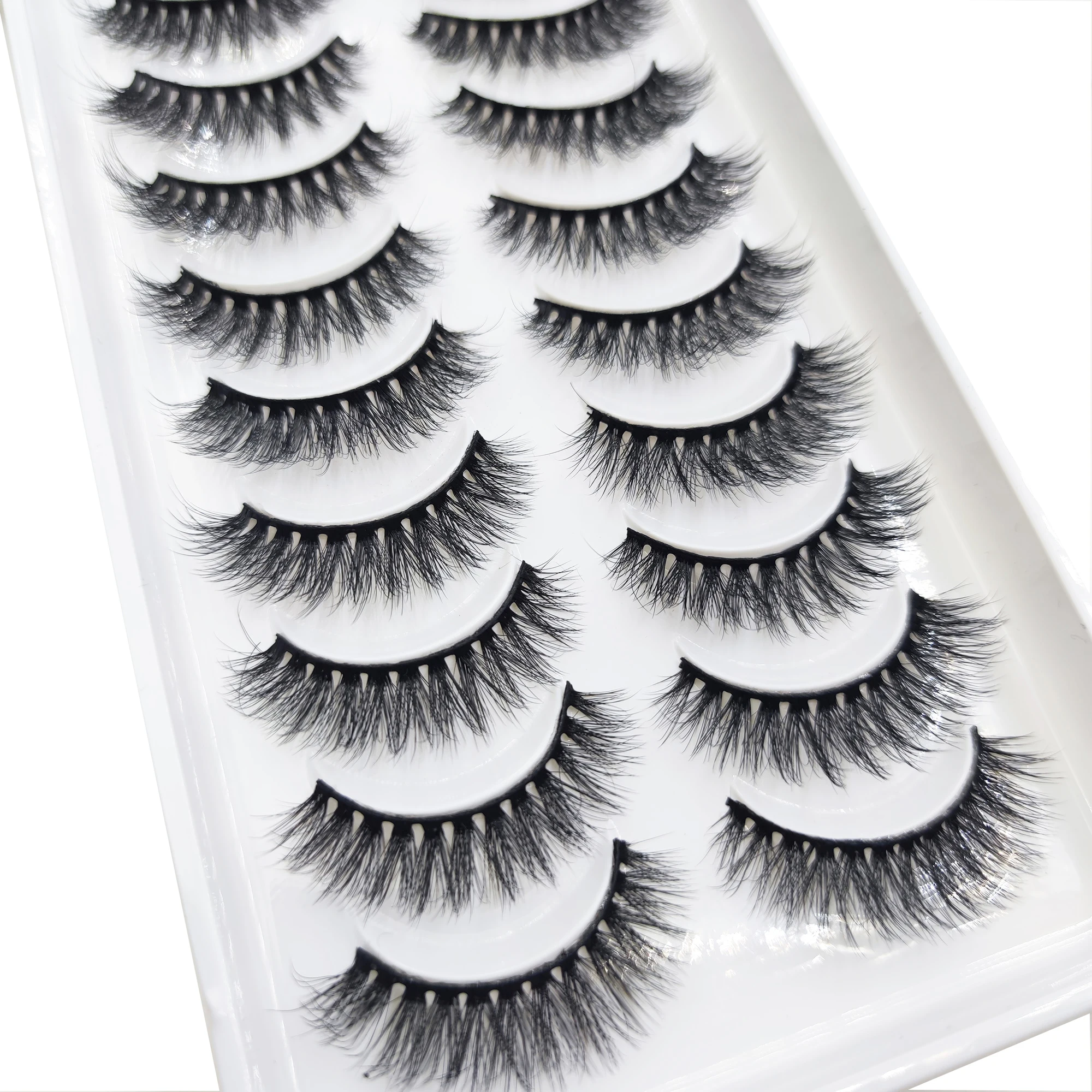 20-Style-10-Pairs-Natural-3d-Mink-Lashes-Soft-False-Eyelashes-Cross ...