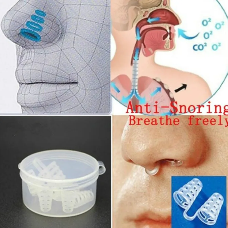 8Pcs/Box Anti Snoring Breathe Easy Sleep Nose Clip Snore Stopper Aid ...