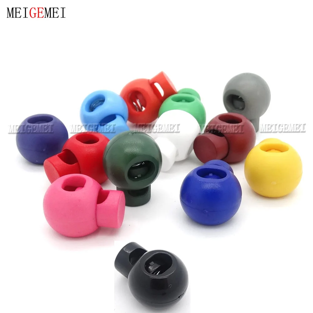 13pcs-Colorful-Plastic-Ball-Round-Cord-Lock-Spring-Stop-Toggle-Stopper ...