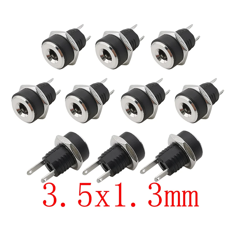 DC 022B 3.5x1.3mm DC Power Female Jack Panel Mount Connector 3.5*1.3mm ...