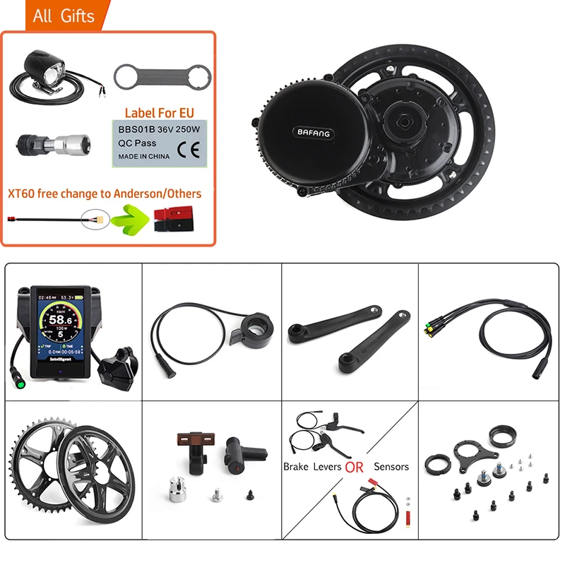 48v 750w Bafang Bbs02b Mid Drive Motor Electric Bicycle E-bike ...
