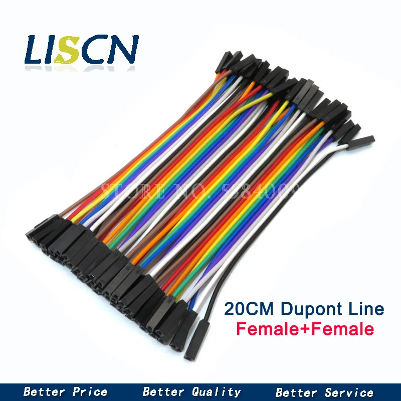 40PCS 10CM Dupont Line Female to Female Jumper Dupont Wire Cable For ...