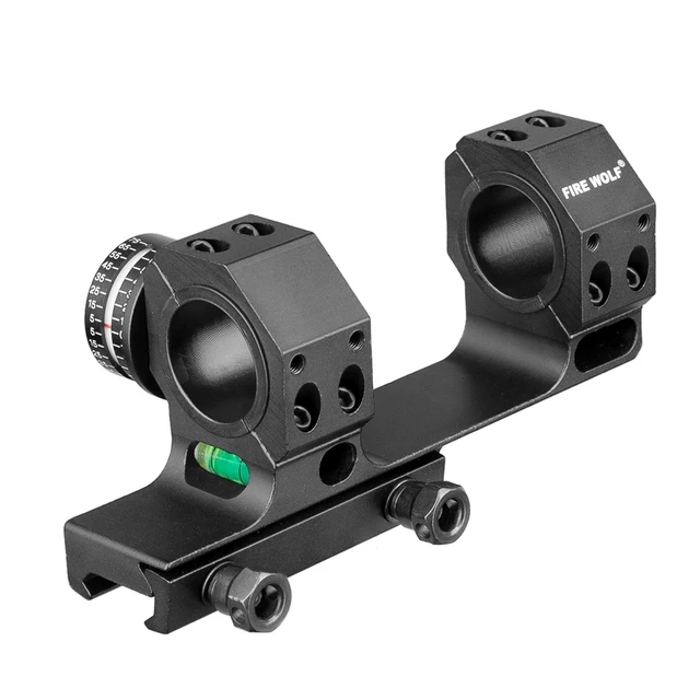 Fire Wolf 25.4mm/30mm Rings Bubble Level Adjustable Hunting Riflescope ...
