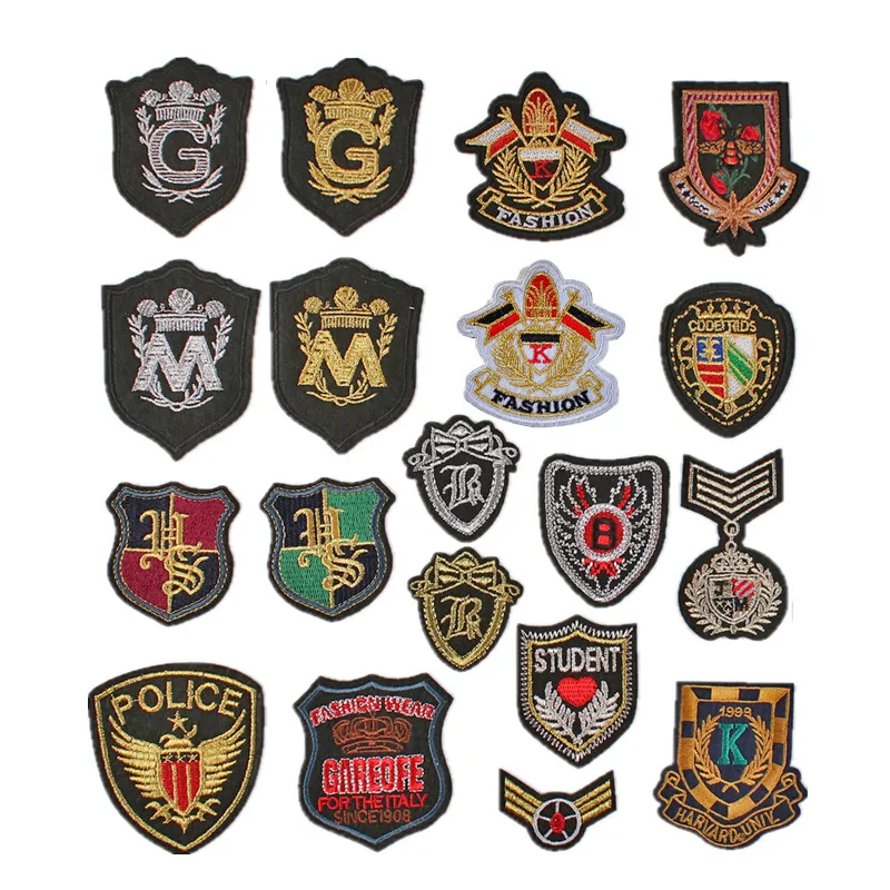 Campus Clothes Hole Black/white M Embroidered Cloth Stickers Clothing ...