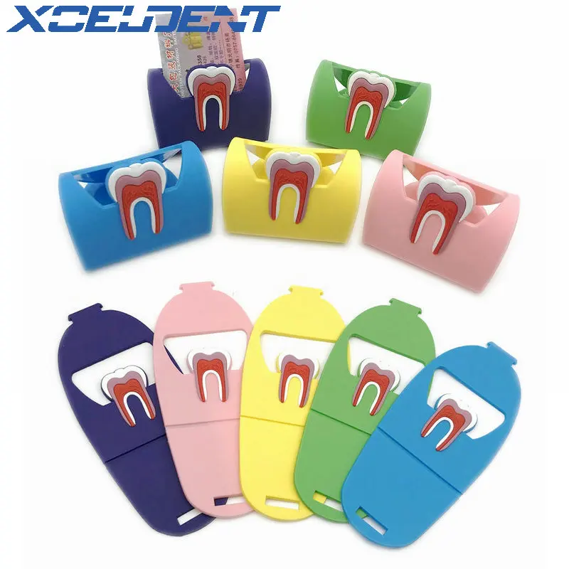 5pcs Dental Card Holder Colorful Rubber Teeth Molar Shape Phone Card ...