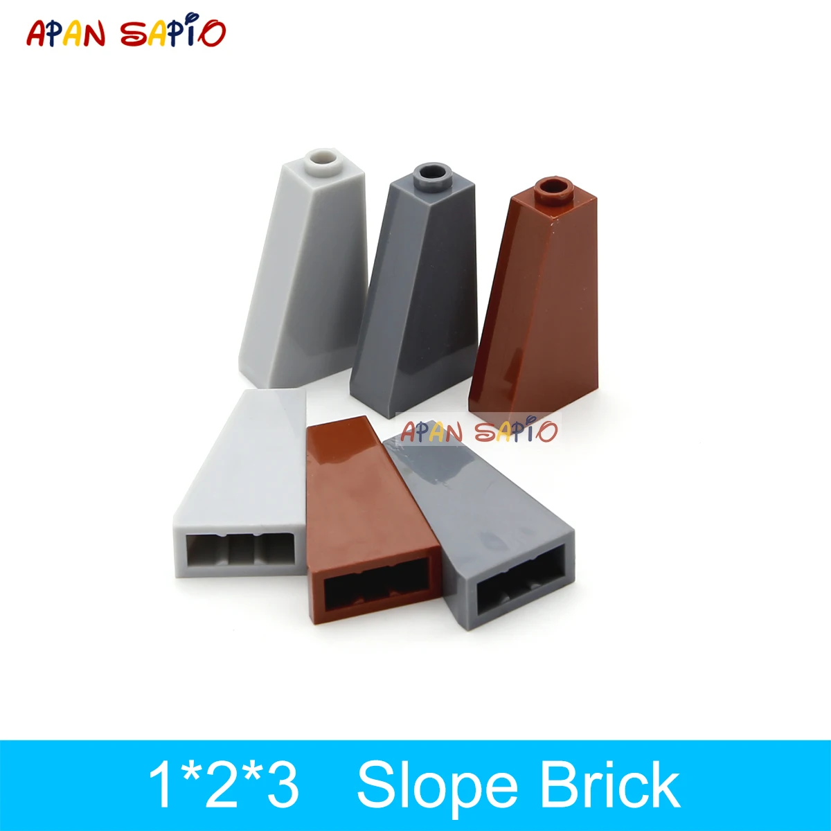 40pcs DIY Building Blocks Slope 1x2x3 Thick Figure Bricks Educational ...