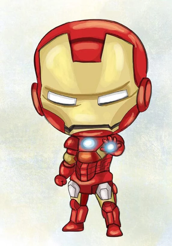 Chibi Iron Man Flying